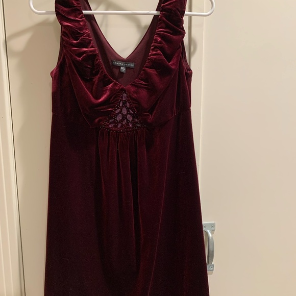 Sandra Darren | Dresses | Beautiful Red Velvet Sandra Darren Cocktail ...